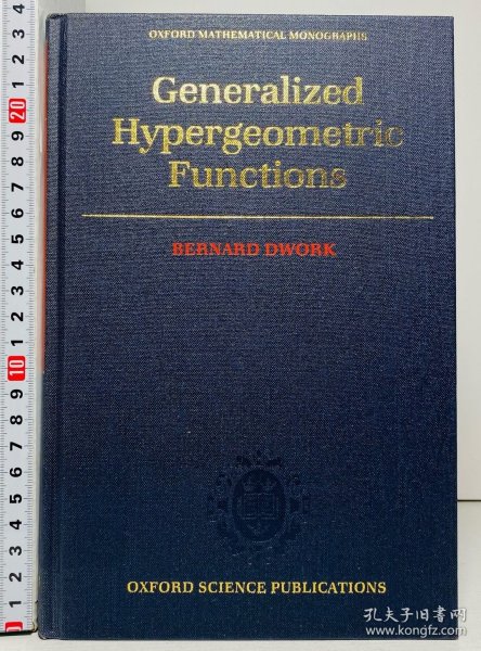 原版 现货 Generalized Hypergeometric Functions 数论名家著作 布面精装（187页）_Bernard ...