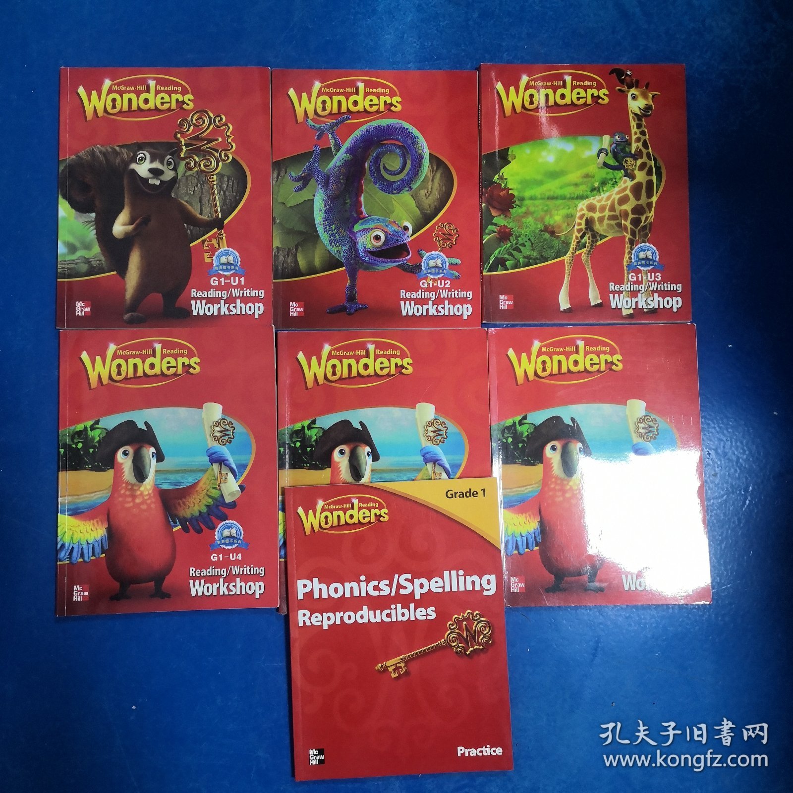 Wonders Reading/Writing （G1~U1、U2、U3、U4、U5、U6）6册合售（ 附一本Phonics/Spelling ...