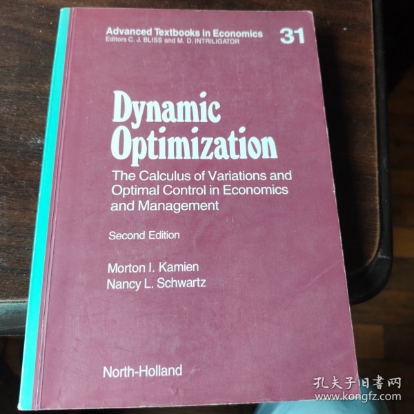 Advanced Textbooks in Economics Dynamic Optimization_武大数理金融实验班教材_孔夫子旧书网