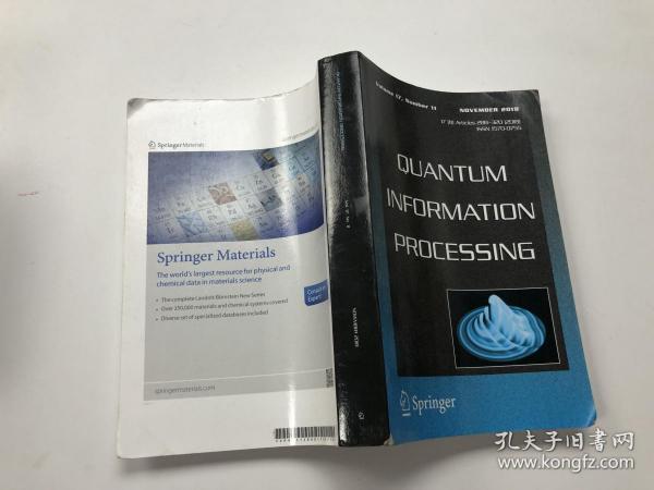 QUANTUM INFORMATION PROCESSING_springer_孔夫子旧书网