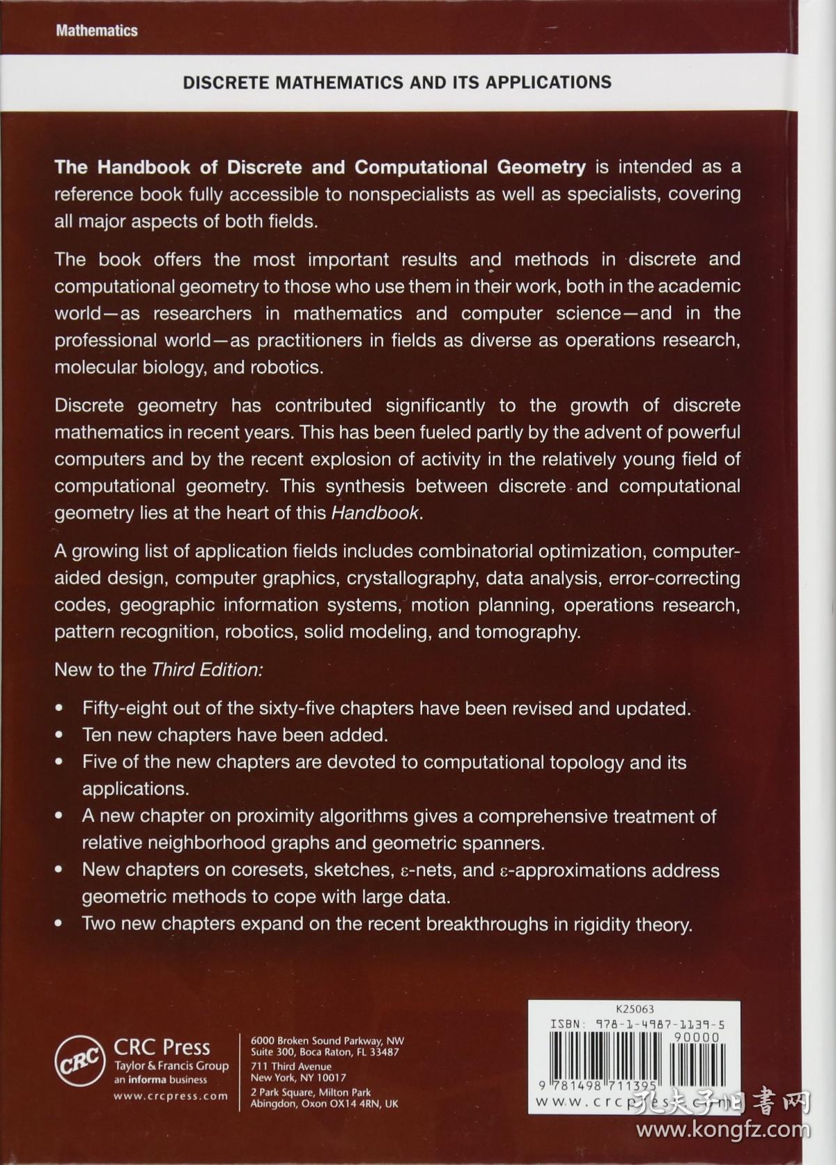 现货 Handbook of Discrete and Computational Geometry, 3e (Discrete ...